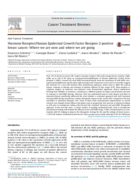 (PDF) Anti-Tumour Treatment Hormone Receptor/Human Epidermal Growth Factor Receptor 2-positive ...