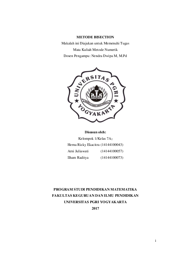 (PDF) METODE BISECTION.pdf
