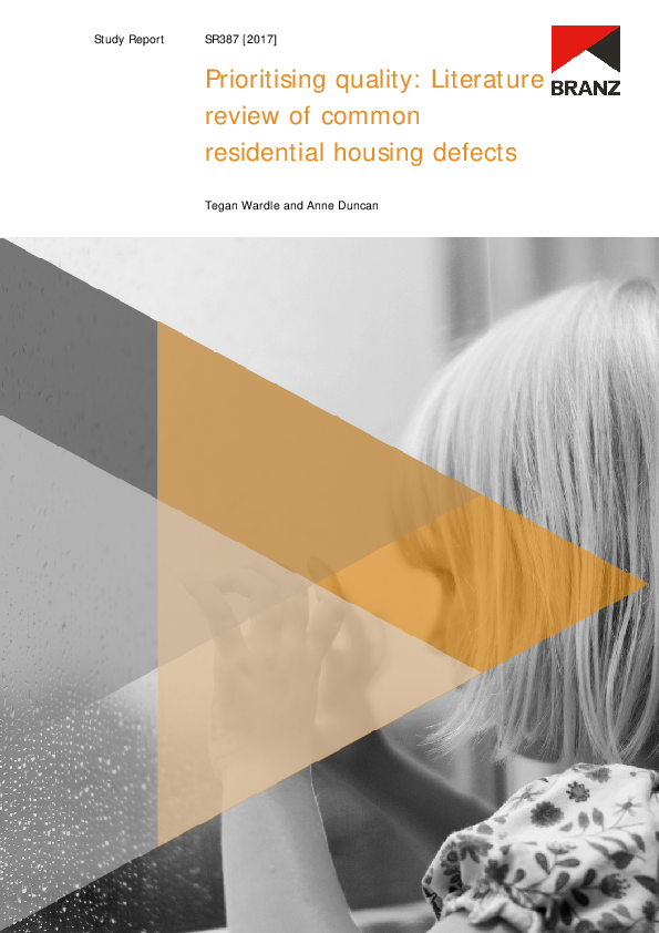 (PDF) Prioritising quality: Literature review of common residential ...