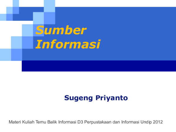 (PDF) Sumber Informasi