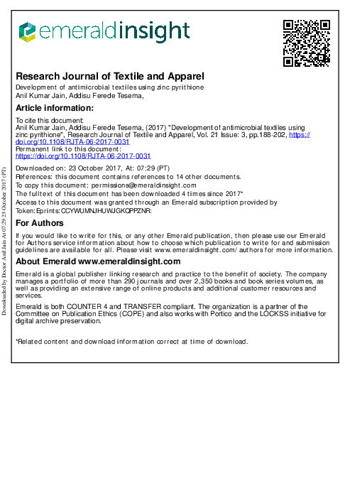 (PDF) Research Journal of Textile and Apparel Development of ...