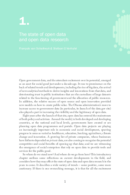 (PDF) The State of Open Data Research