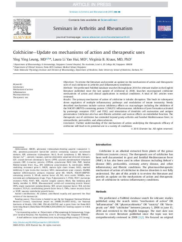 (PDF) Colchicine mechanism.pdf