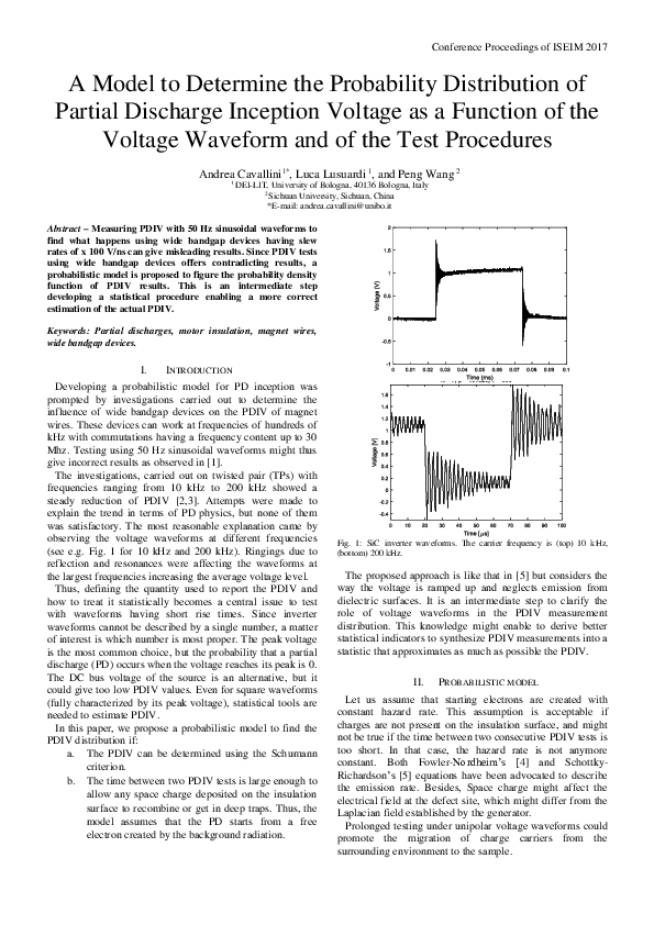 (PDF) A Model to Determine the Probability Distribution of Partial ...