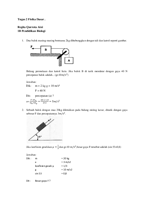 (DOC) Tugas 2 Fisika Dasar