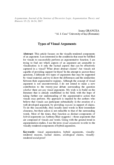 (PDF) Types of Visual Arguments