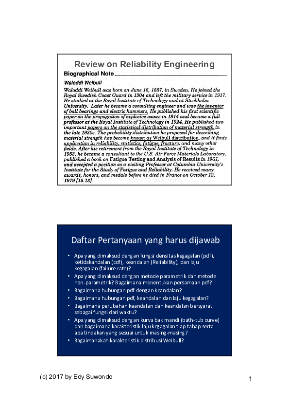 (PDF) Review on Reliability Engineering