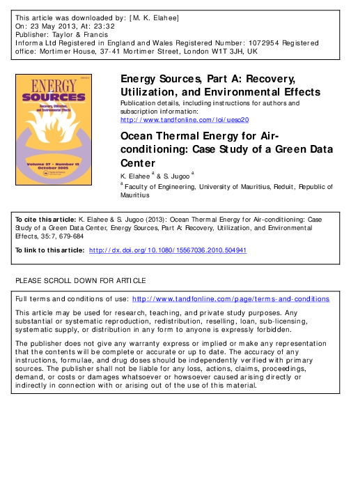 (PDF) Energy Sources, Part A: Recovery, Utilization, and Environmental ...