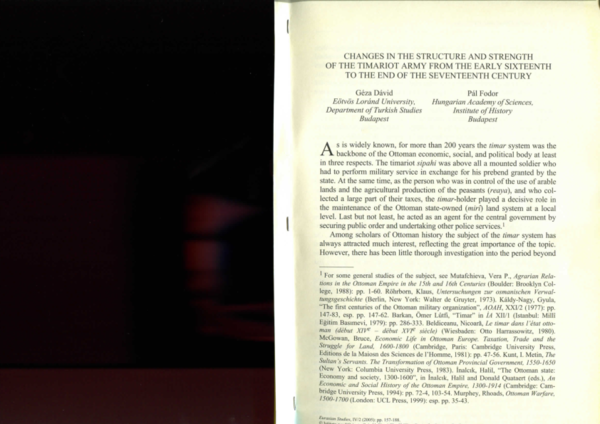 (PDF) Changes in the Structure and Strength of the Timariot Army from ...