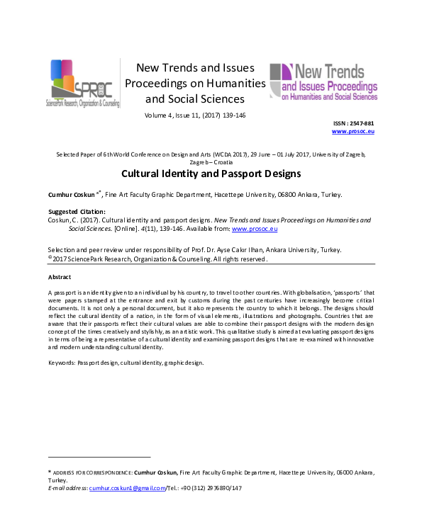 (PDF) Cultural Identity and Passport Designs