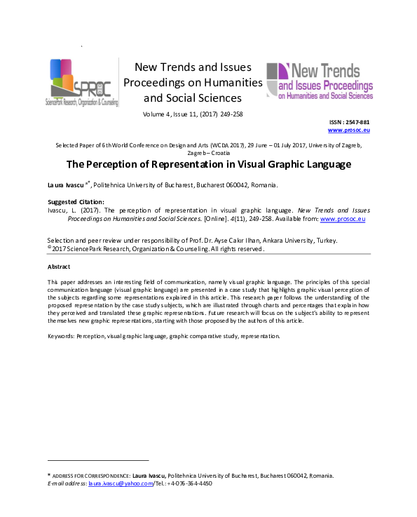 (PDF) The Perception of Representation in Visual Graphic Language