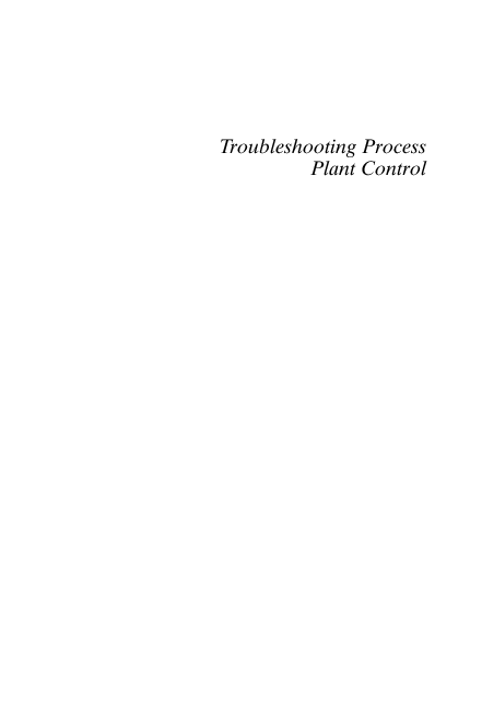 (PDF) Troubleshooting Process Plant Control