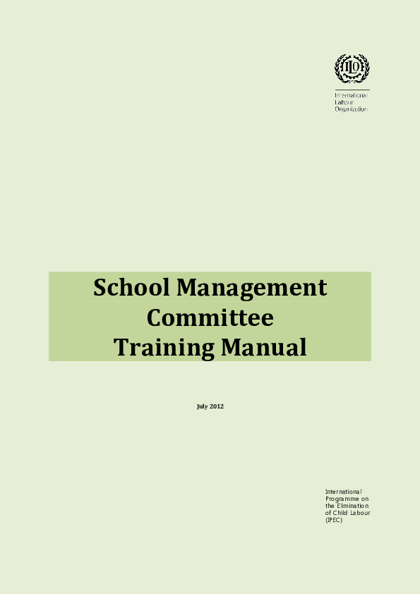 (PDF) School Management Committee Training Manual