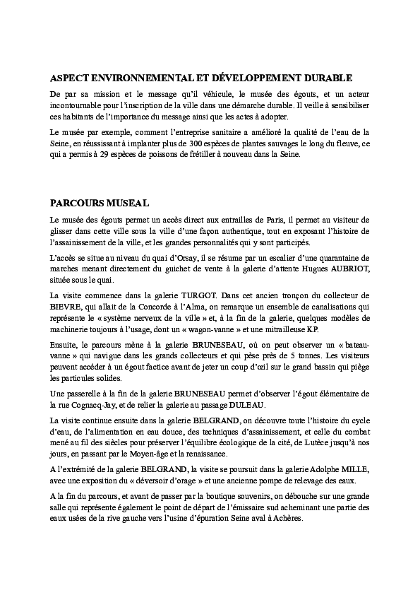 (DOC) ASPECT ENVIRONNEMENTAL ET DÉVELOPPEMENT DURABLE