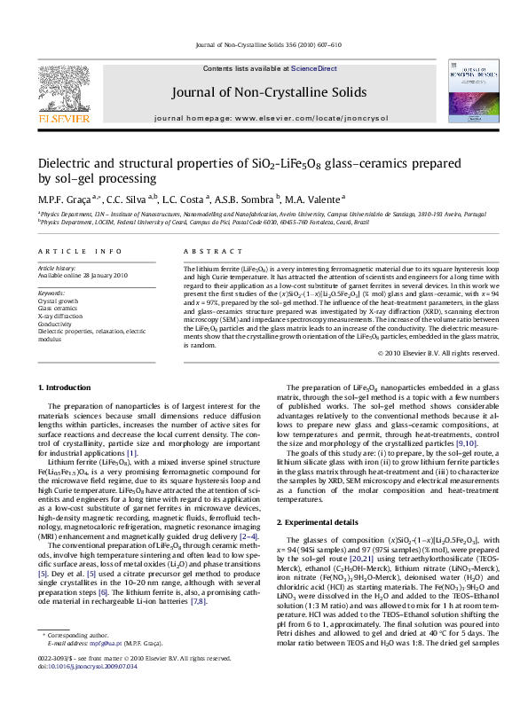 (PDF) Tape casting and dielectric properties of SiO2-filled glass composite ceramic with an ...