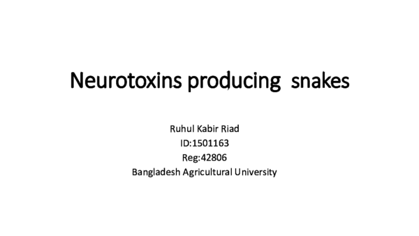 (PPT) Neurotoxicity of snake venom