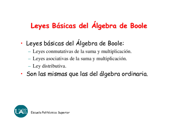 (PDF) Leyes Boole