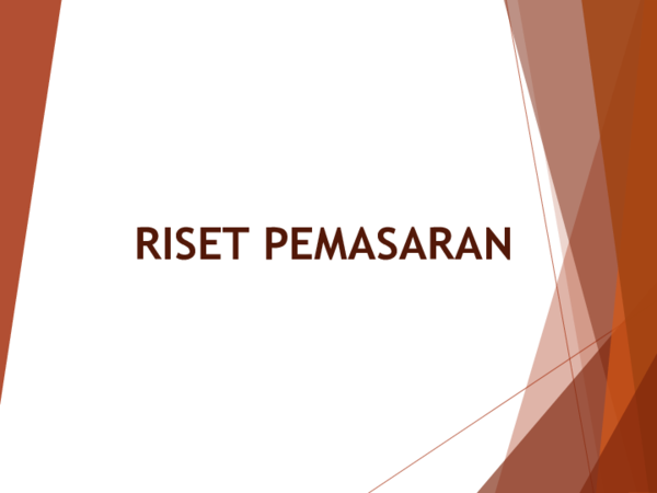 (PPT) PPT RISET PEMASARAN