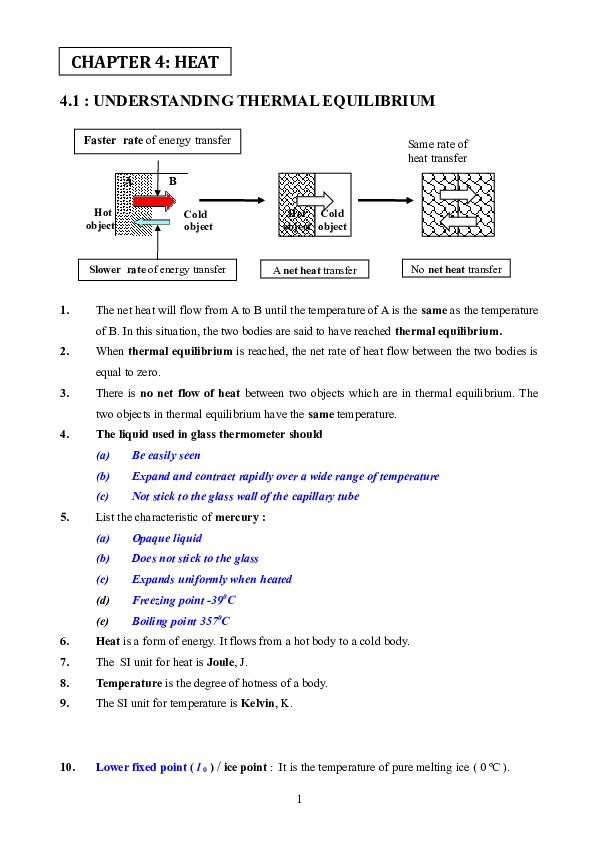 (DOC) 4.1 : UNDERSTANDING THERMAL EQUILIBRIUM