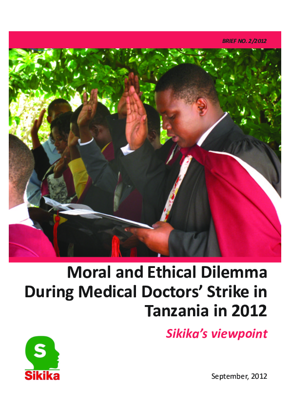 (PDF) Moral and Ethical Dilemma During Medical Doctors' Strike in ...