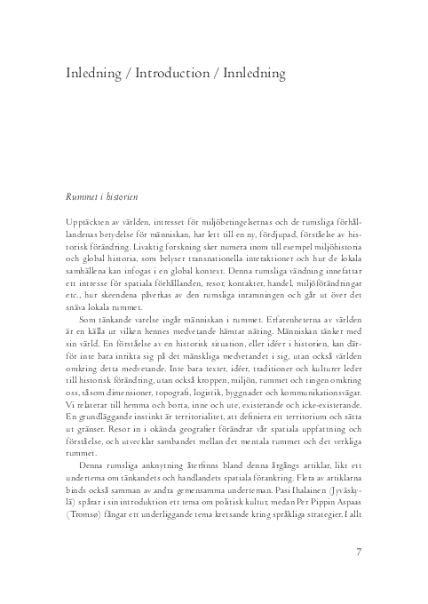 (PDF) Inledning / Introduction / Innledning