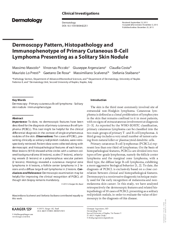 (PDF) Cutaneous Lymphoid Hyperplasia Presenting as a Solitary Facial Nodule | Dvora Sahar ...