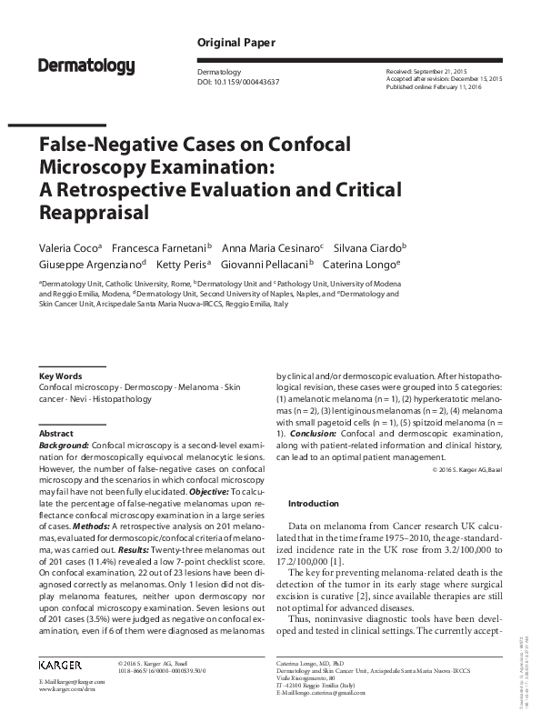 (PDF) False-Negative Cases on Confocal Microscopy Examination: A ...