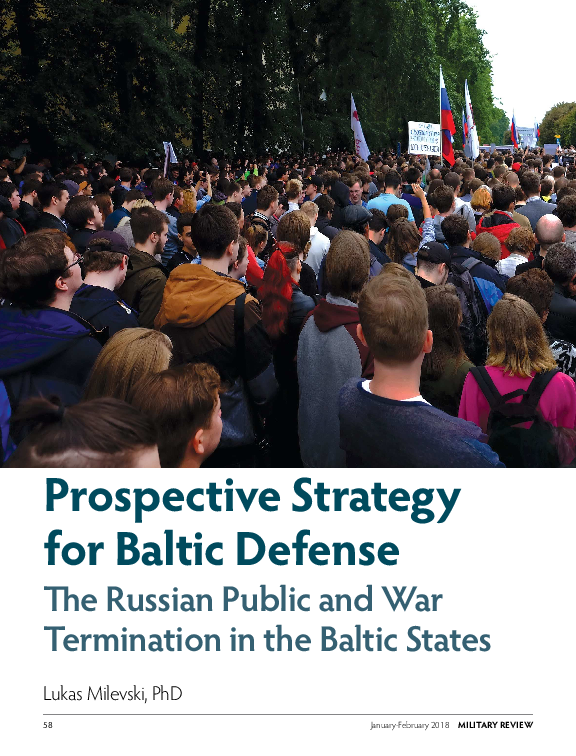 (PDF) Prospective Strategy for Baltic Defense: The Russian Public and ...