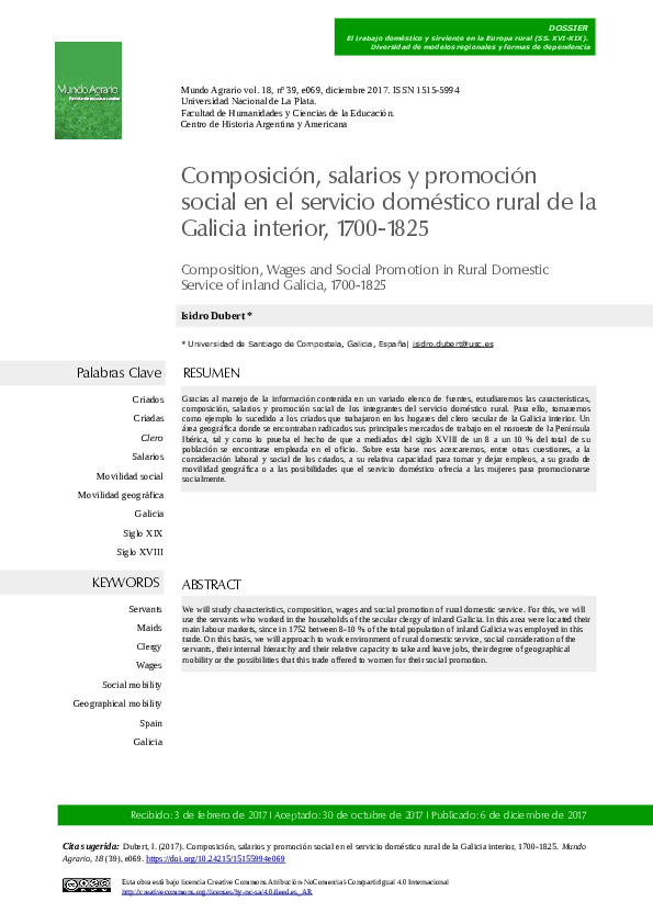 (PDF) Composición, salarios y promoción social en el servicio domestico ...