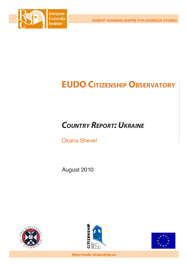 (PDF) Country report: Ukraine
