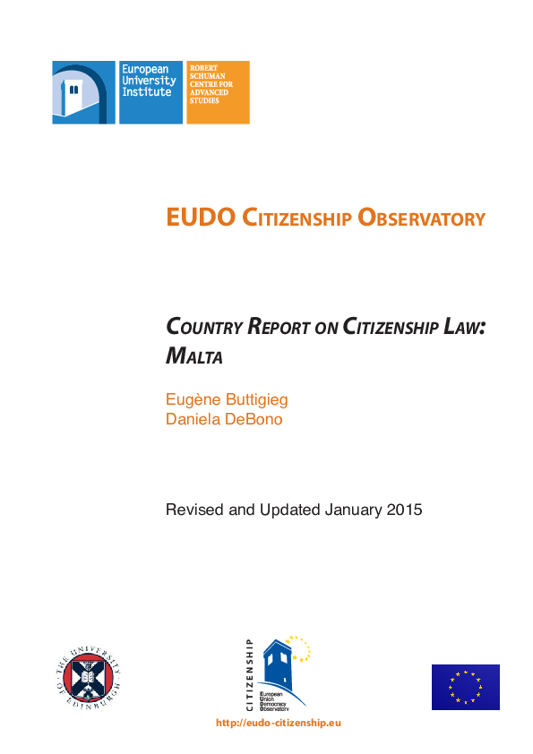 (PDF) Country report on Citizenship Law: Malta