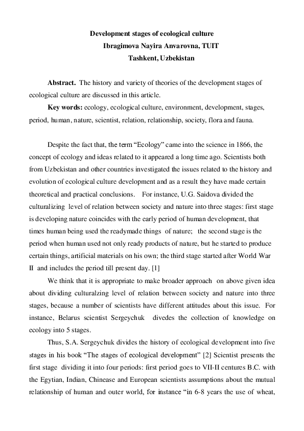 (DOC) Development stages of ecological culture