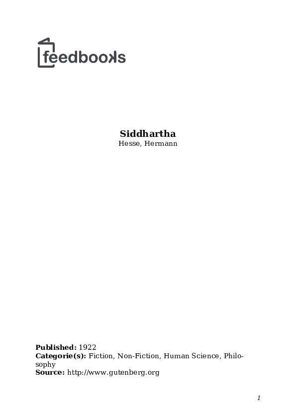(PDF) Hermann Hesse Siddhartha