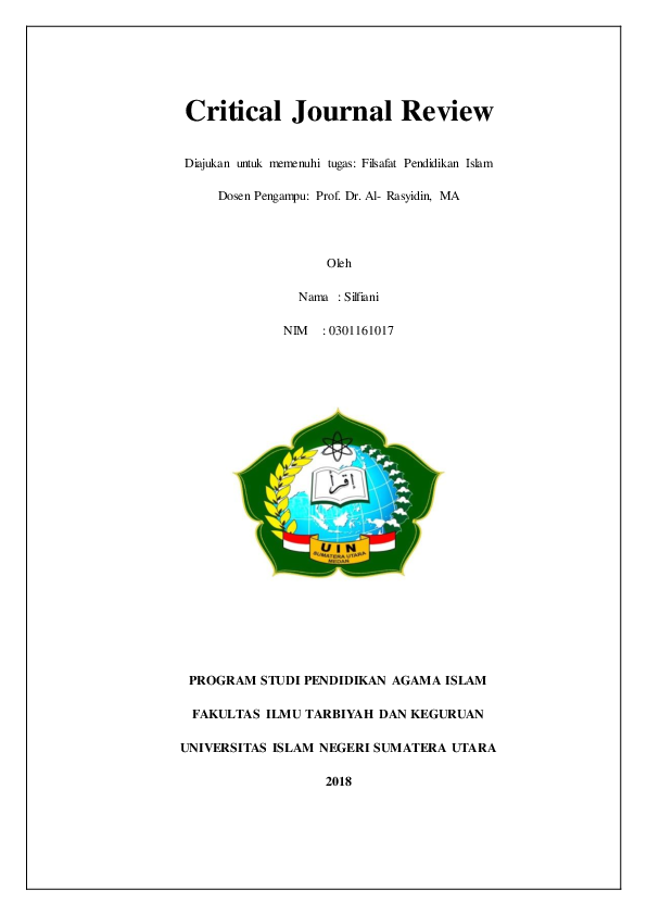 (PDF) Critical Journal Review