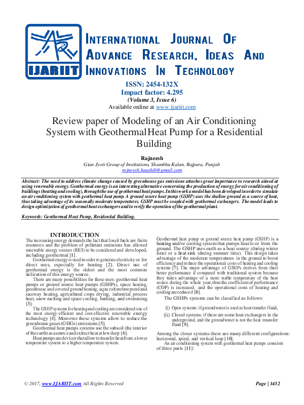 (PDF) Review paper of Modeling of an Air Conditioning System with ...