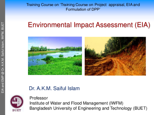 (PDF) Environmental Impact Assessment (EIA) Training Course on 'Training Course on Project ...