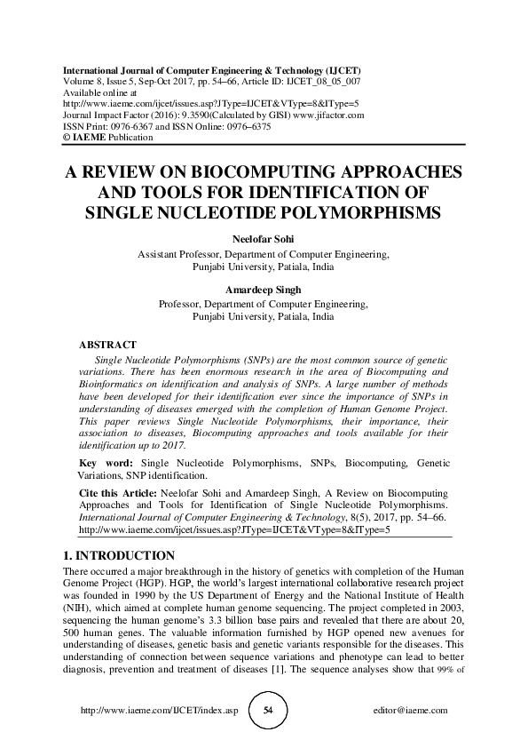 (PDF) A REVIEW ON BIOCOMPUTING APPROACHES AND TOOLS FOR IDENTIFICATION ...