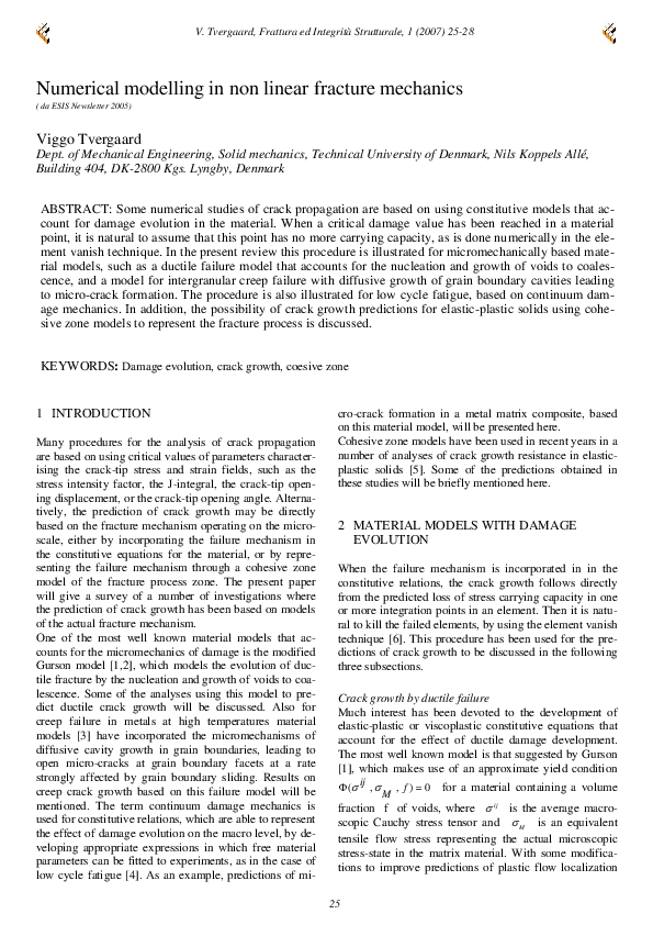 (PDF) Numerical modelling in non linear fracture mechanics_Issue01Paper03.PDF