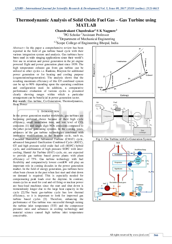(PDF) Thermodynamic Analysis of Solid Oxide Fuel Gas – Gas Turbine ...