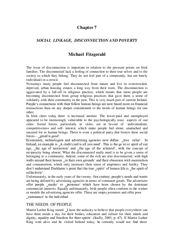 (PDF) SOCIAL LINKAGE, DISCONNECTION AND POVERTY