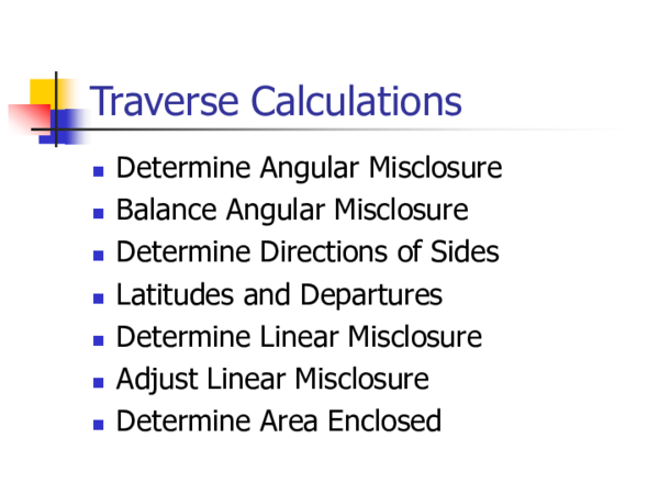 (PPT) Traverse Calculations