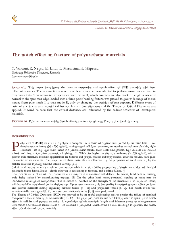 (PDF) The notch effect on fracture of polyurethane materials.PDF