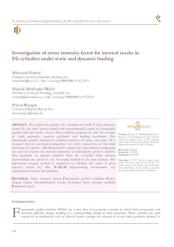 (PDF) Investigation of stress intensity factor for internal cracks in ...