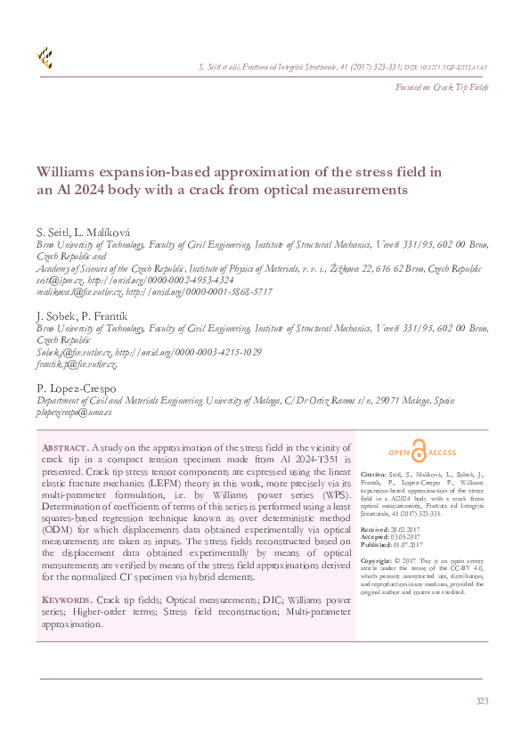 (PDF) Williams expansion-based approximation of the stress field in an ...
