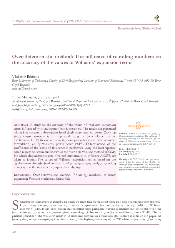 Pdf Over Deterministic Method The Influence Of Rounding Numbers On The Accuracy Of Pdf