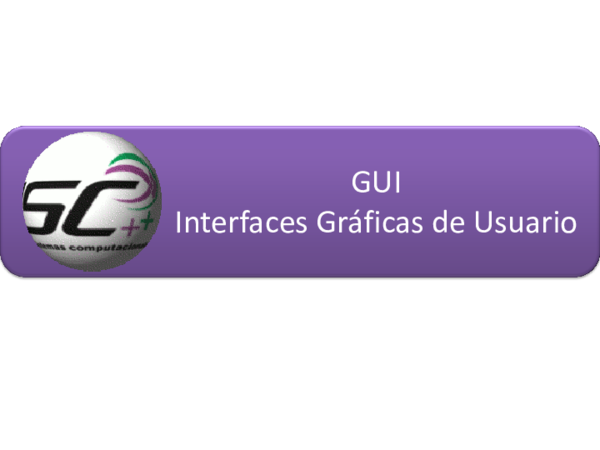 (PDF) GUI Interfaces Gráficas de Usuario