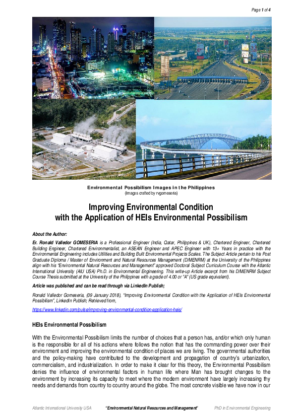 (PDF) Improving Environmental Condition with the Application of HEIs ...