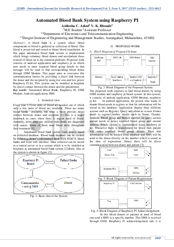 (PDF) Automated Blood Bank System using Raspberry PI