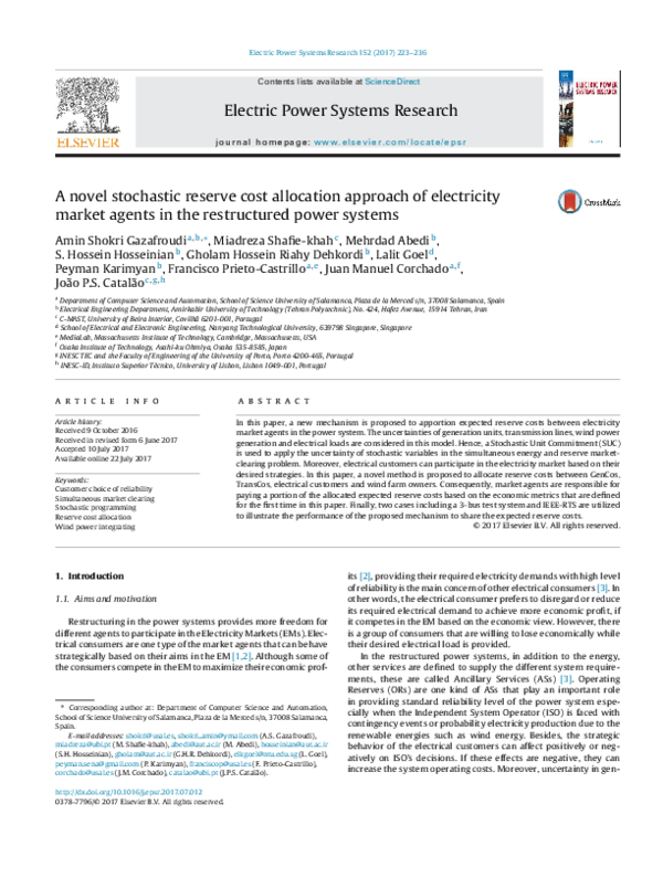 (PDF) A novel stochastic reserve cost allocation approach of ...