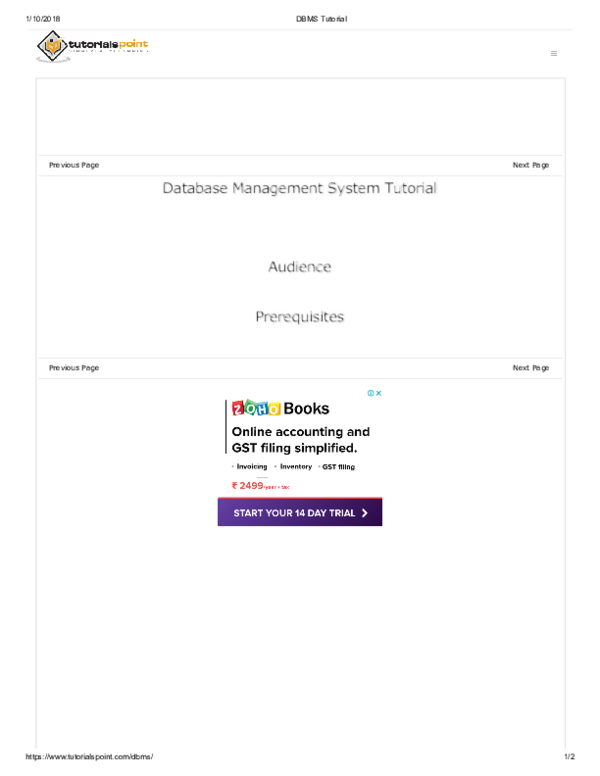 Database management system tutorial pdf - senturinpunk